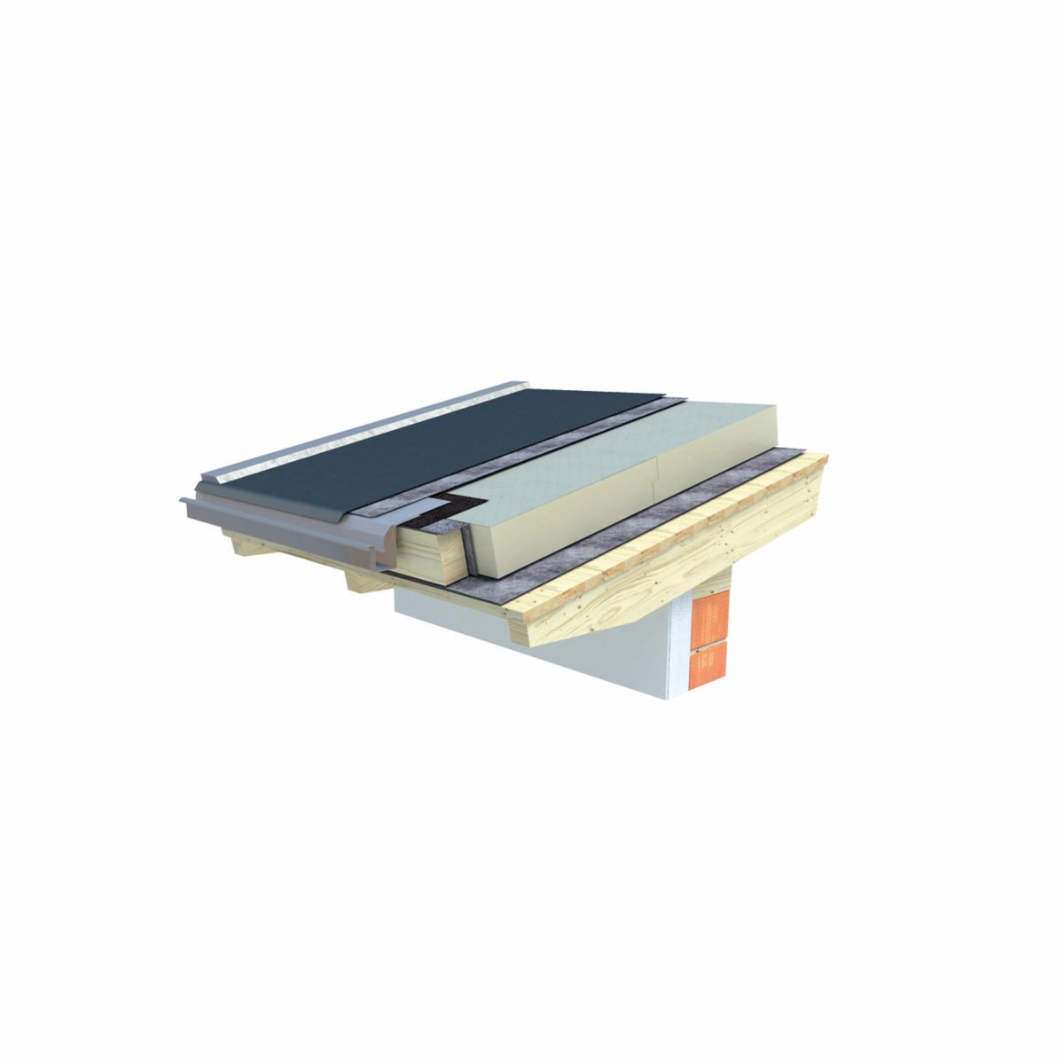 Systemaufbau Steildach Eindeckung Dachhaut Tirol Color auf Warmdach ...