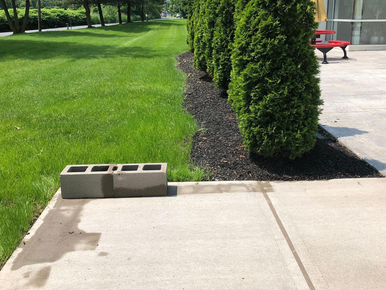 Concrete Park Bench Block