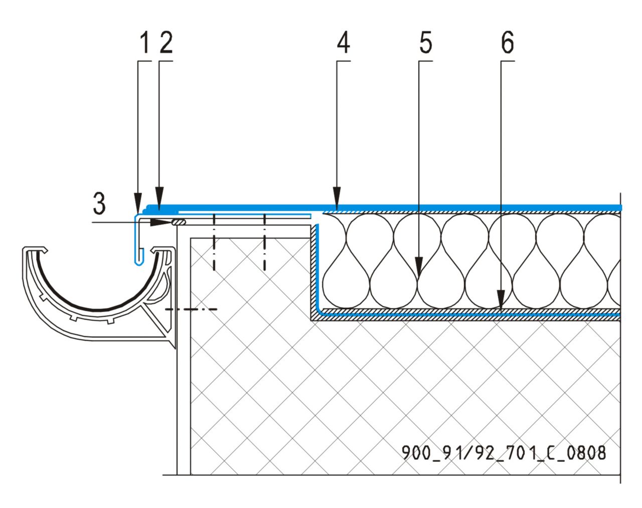 CAD detalji za FPO i PVC membrane na lijepljenim krovovima