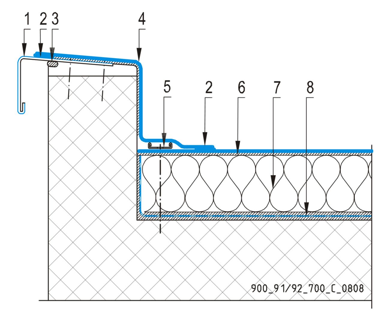 CAD detalji za FPO i PVC membrane na lijepljenim krovovima