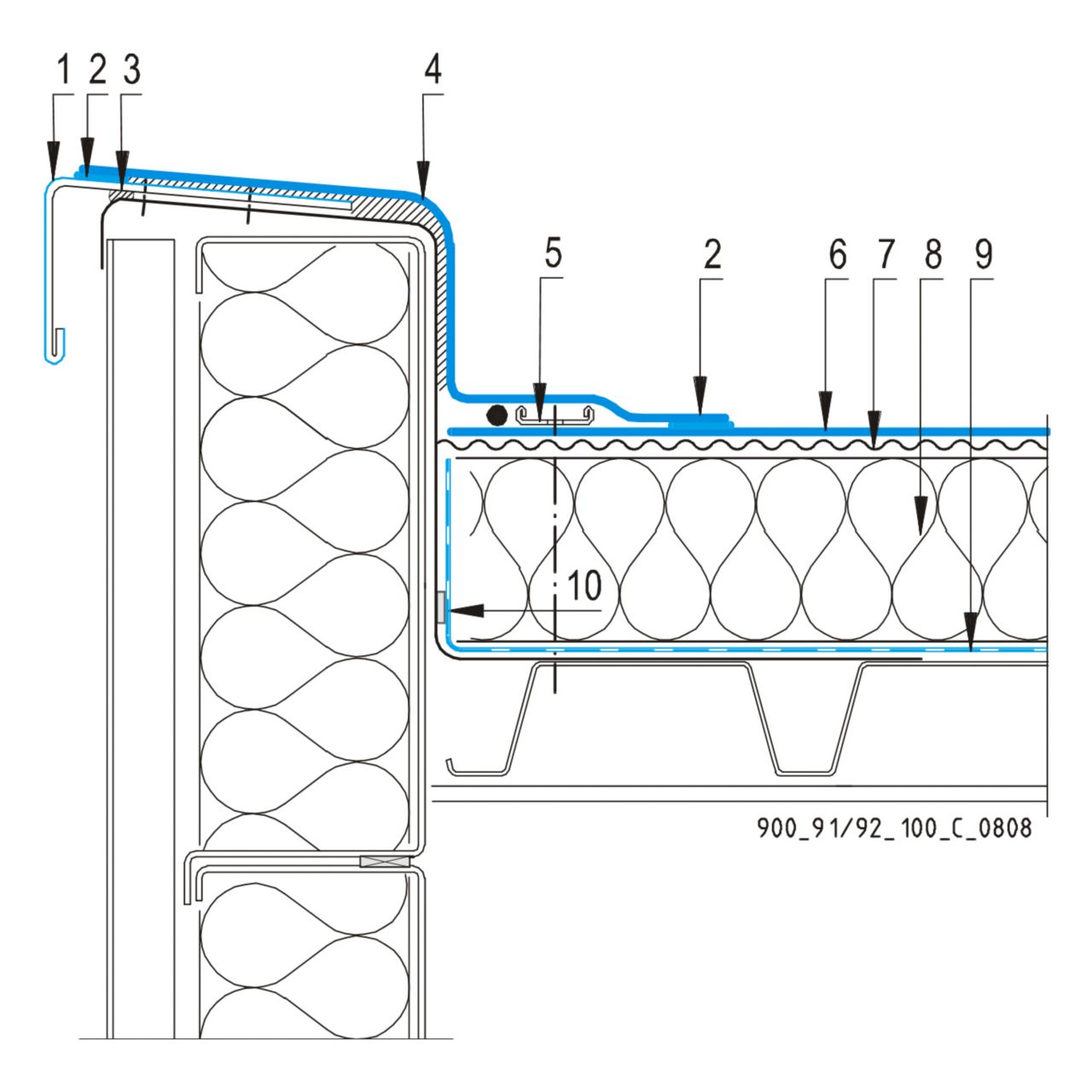 CAD detalji za FPO i PVC membrane na mehanicki pricvrscenim krovovima