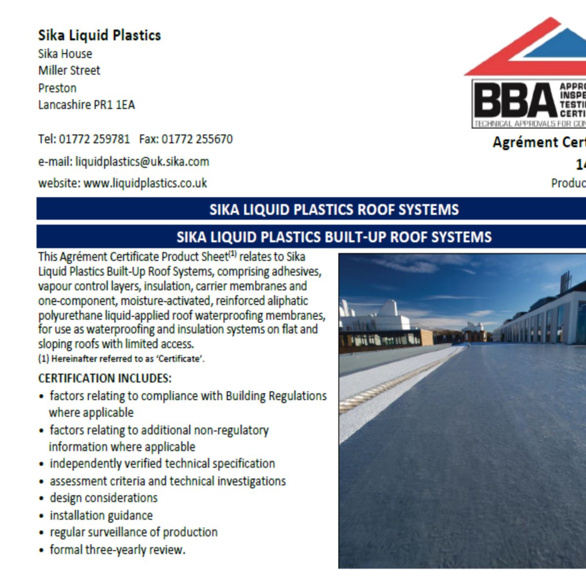 BBA Certificates | Sikalastic | Sika Ireland