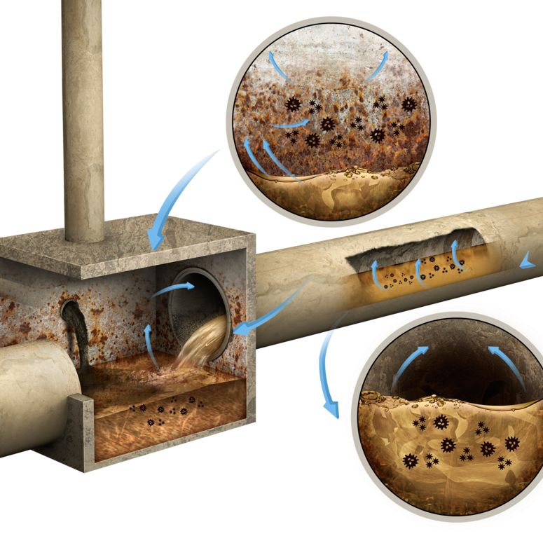 Biogenic corrosion in Sewer & wastewater treatment plants – solved by ...