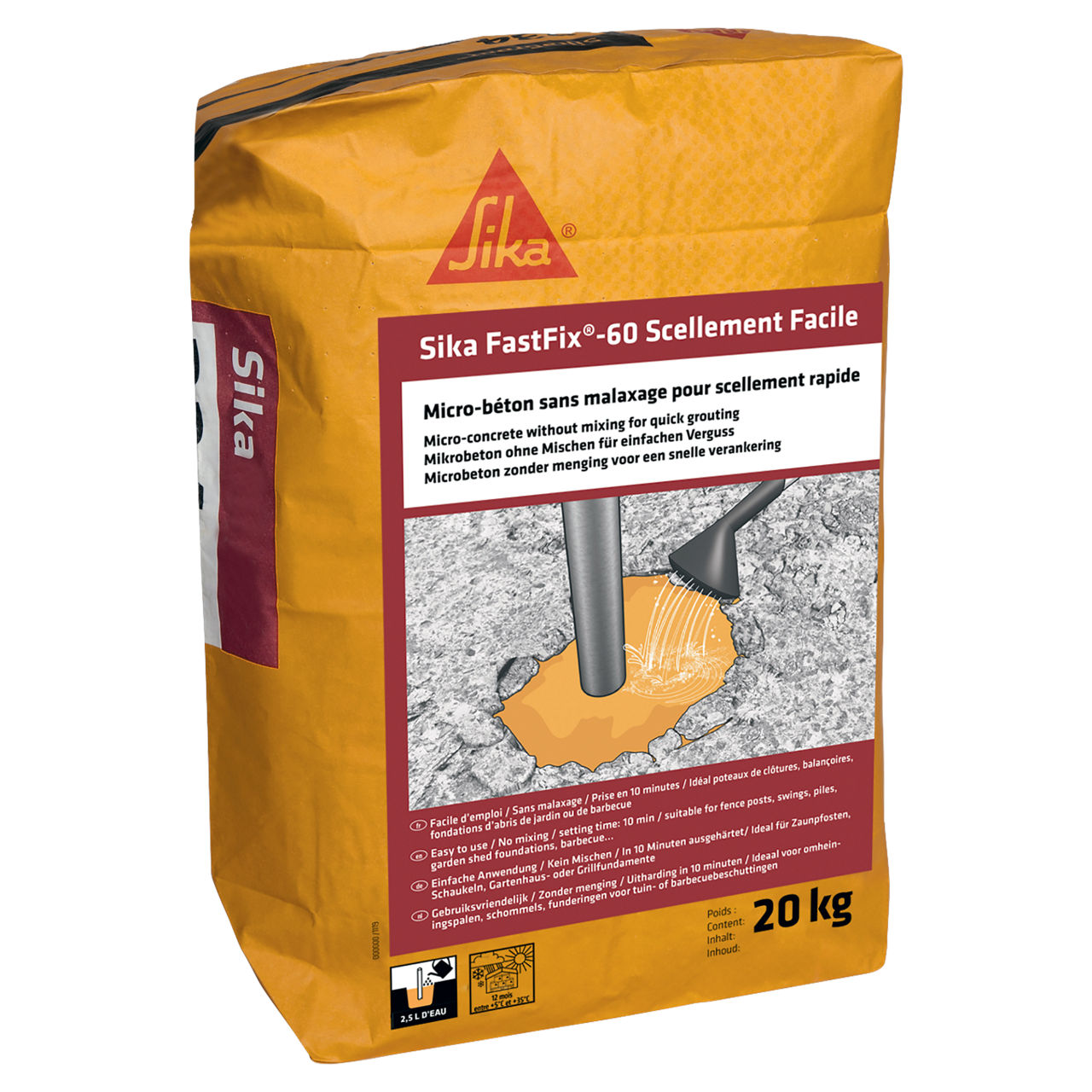 Sika® FastFix-60 Scellement Facile | Micro-béton sans mélange