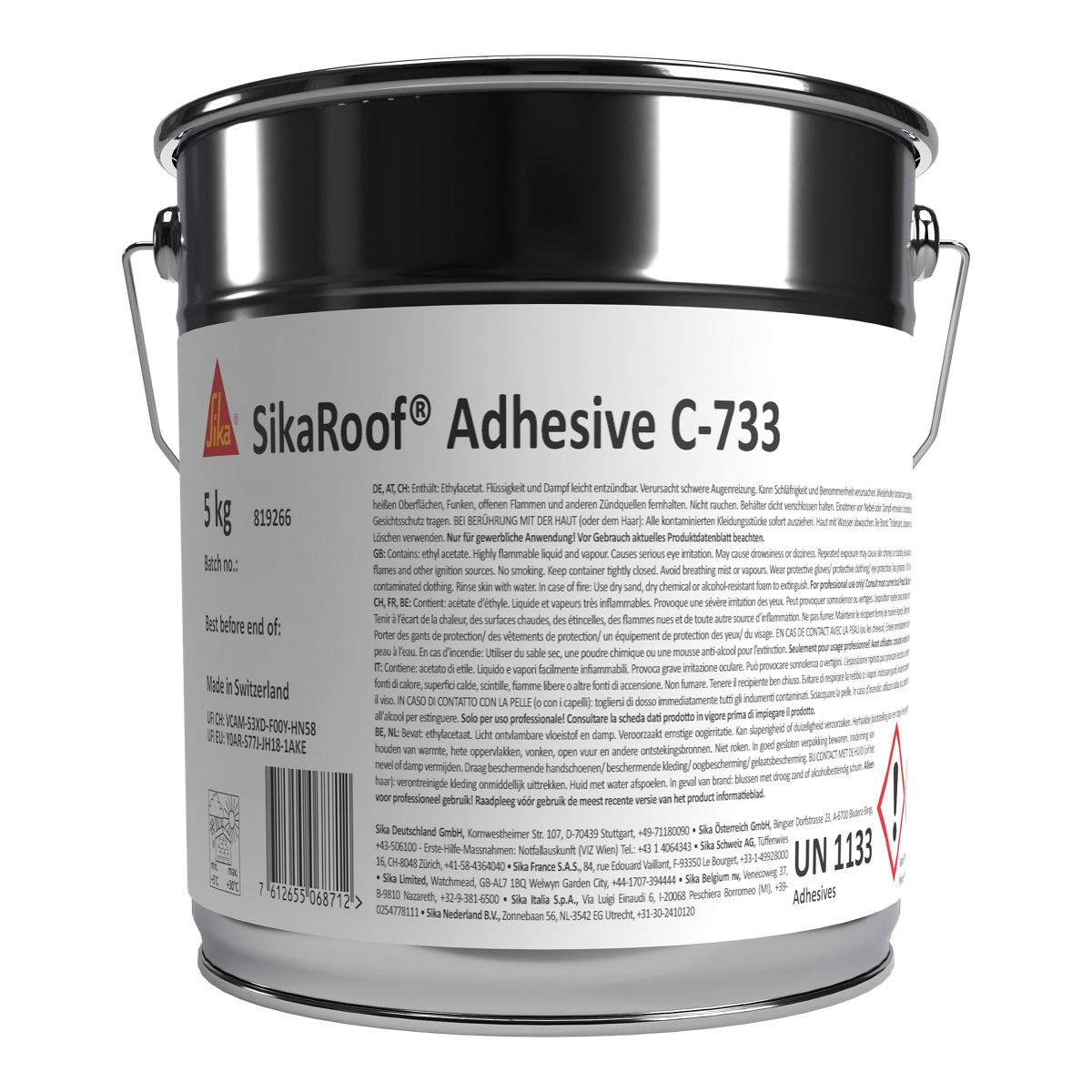 SikaRoof® Adhesive C-733 | Sistemas de Membranas de Impermeabilização - PVC